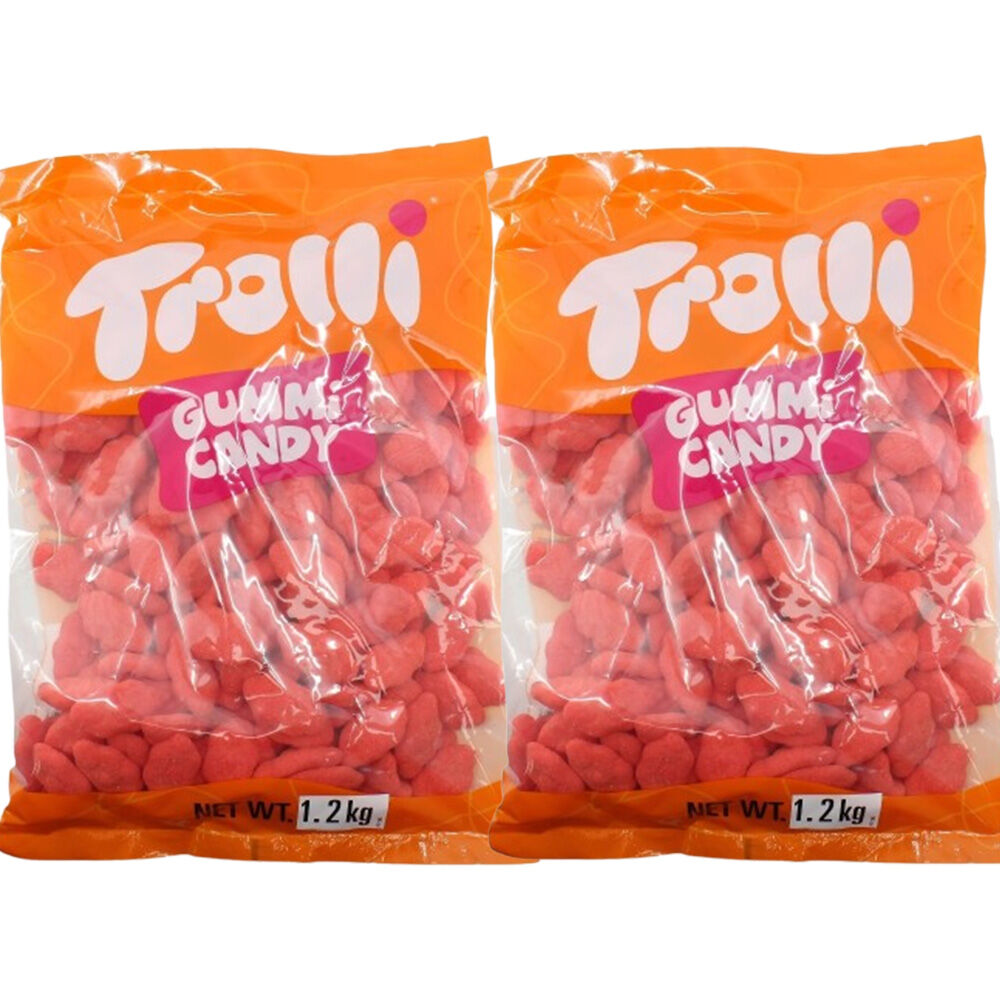 Trolli Strawberry Clouds Candy Lollies Sweets Bulk Pack 2x 1.2kg Value ...